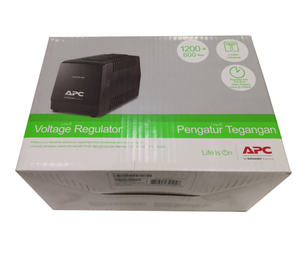 ESTABILIZADOR REGULADOR DE VOLTAJE APC LINE-R 1200VA 600W, DE 3 SALIDAS ...